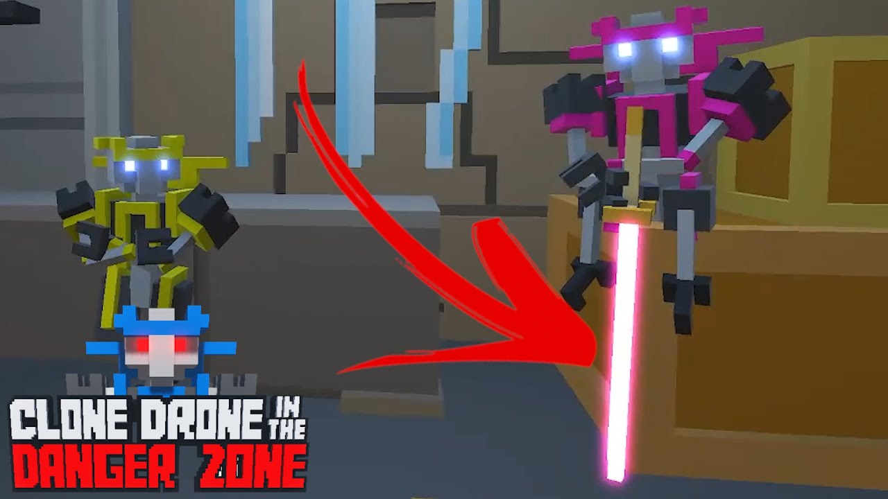 Robot Fights and Laser Swords!? | Clone Drone in the Danger Zone - YouTube