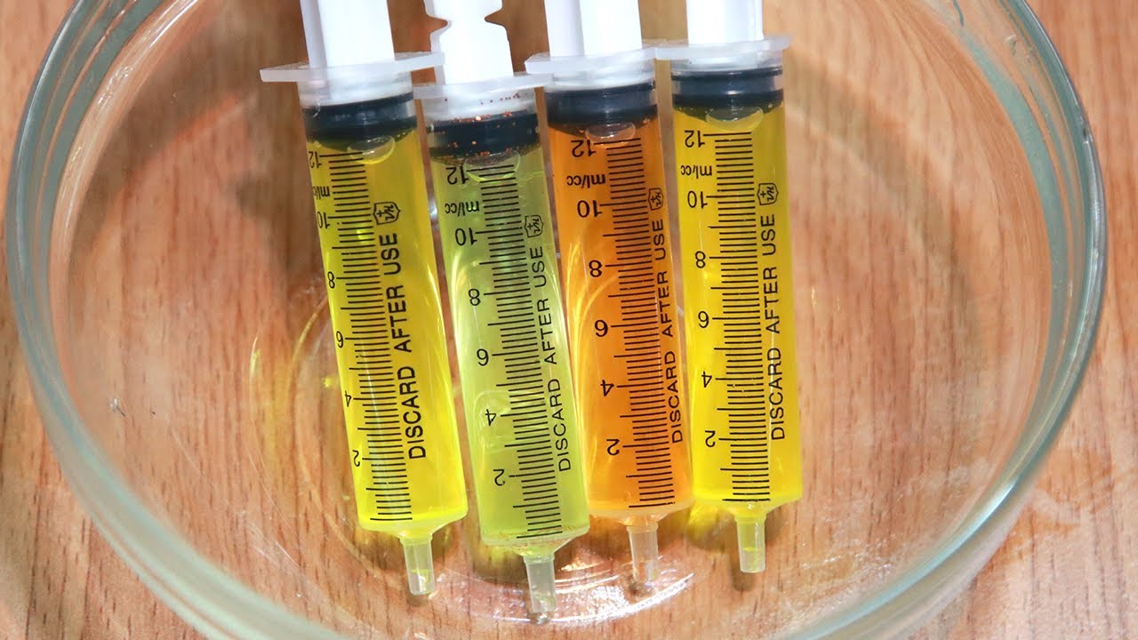 Making clear slime with piping injection - injection video - most ...