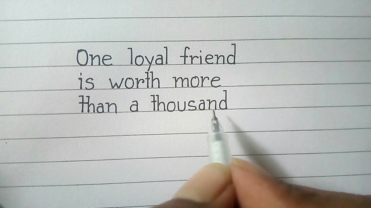 How to write Clean and clear handwriting friendship quote ll Neat ...