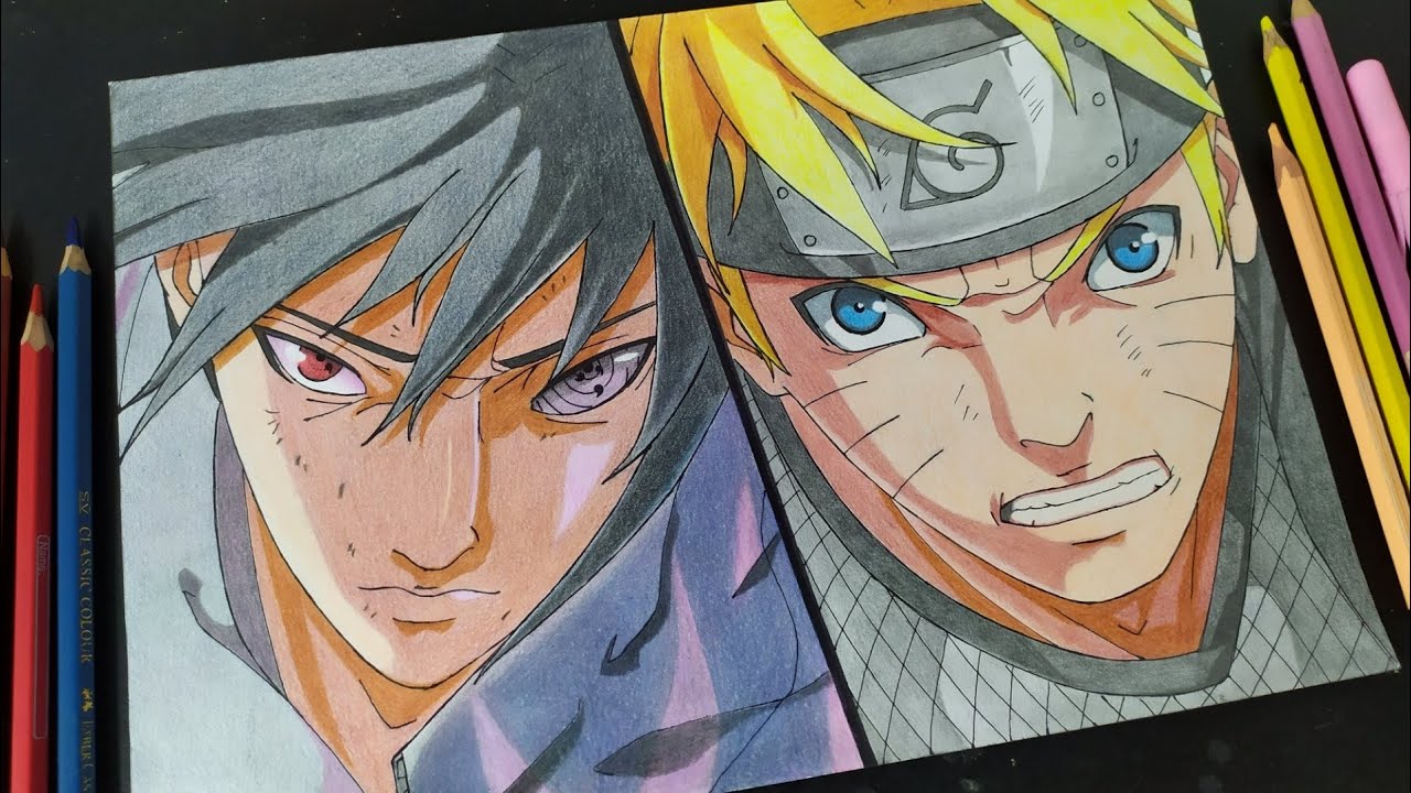 Cara Menggambar Anime | Naruto dan Sasuke [Naruto Shippuden] - Step by ...