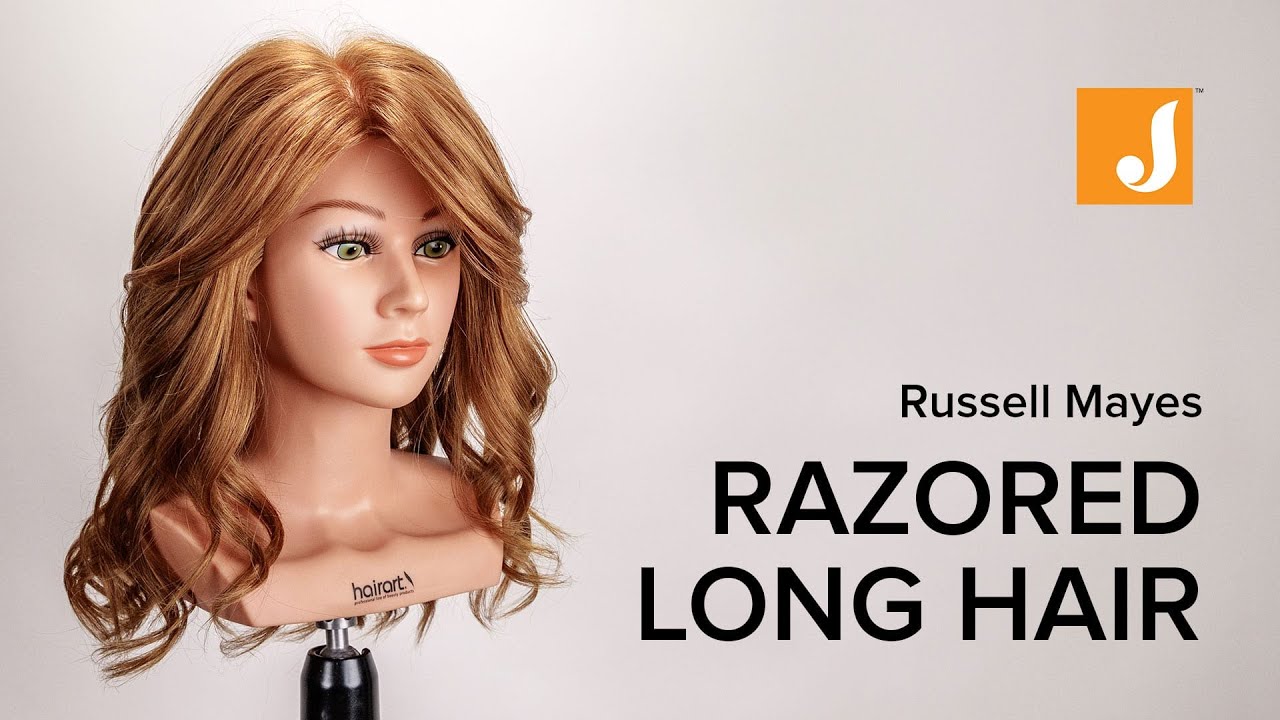 Razored Long Hair Cut Tutorial Using a Feather Plier Razor - YouTube