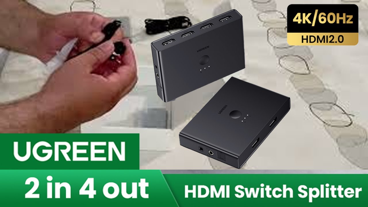 UGREEN 2-IN-4-OUT HIDMI SWITCH SPLITTER Unboxing and review #UGREEN ...