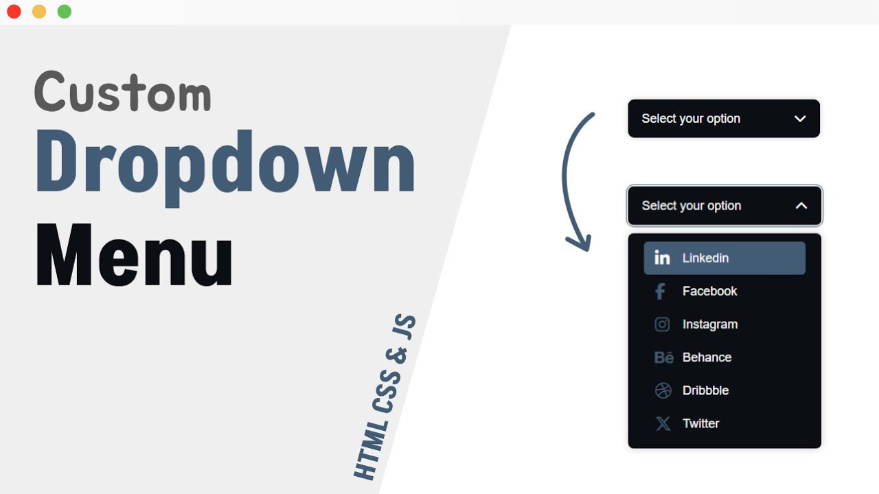 How To Custom Dropdownselect Menu Using Html Css Javascript Beginner 3909