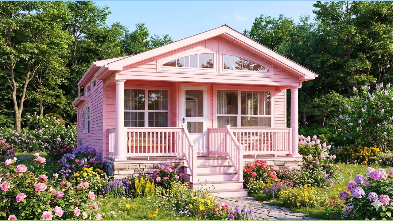 This Pastel Pink House Is What Cottage Dreams Are Made Of - YouTube