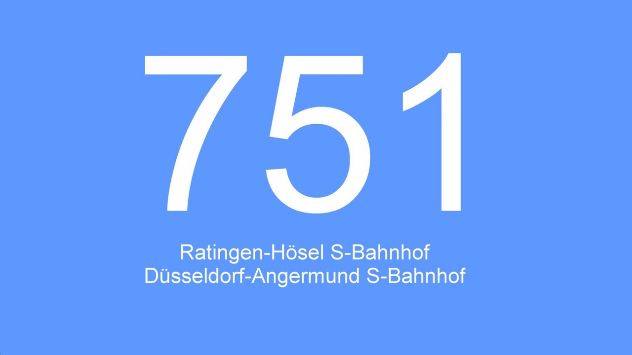 [Video] Linie 751 | Ratingen-Hösel S-Bahnhof - Düsseldorf-Angermund S ...