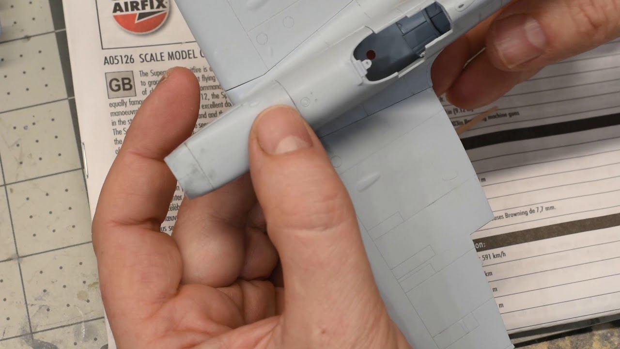 Making the Airfix Spitfire easier to assemble using basic modeling ...