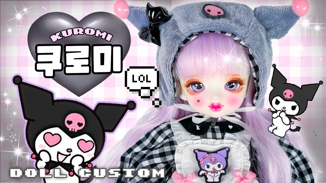 [ENG SUB]쿠로미를 구체관절인형으로 커스텀하면?ver.2 Sanrio Kuromi Bjd doll custom 인형 ...