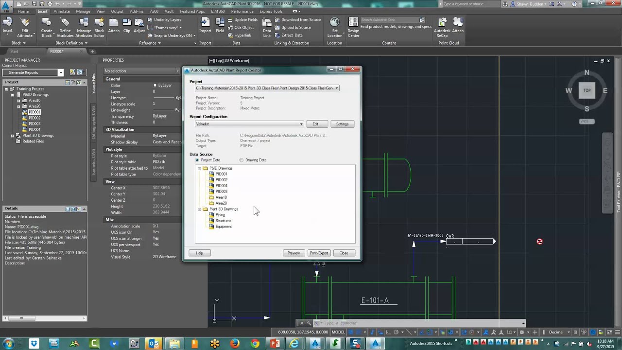 AutoCAD P&ID Generating Reports Using Report Creator - YouTube