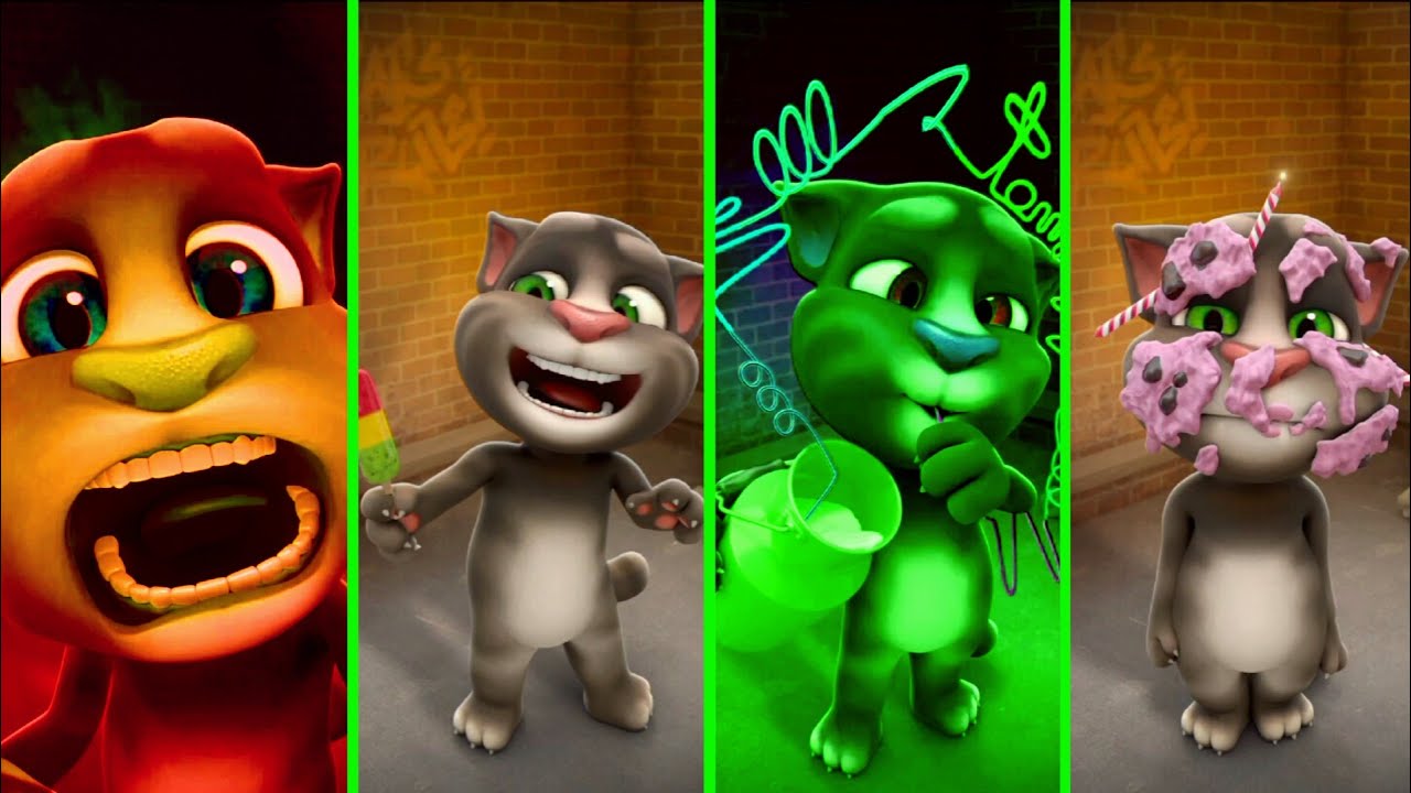 MY Talking Tom Cat Friends FUNNY Gameplay Video -- Part 451 🤪🌶️🍇🍉 - YouTube