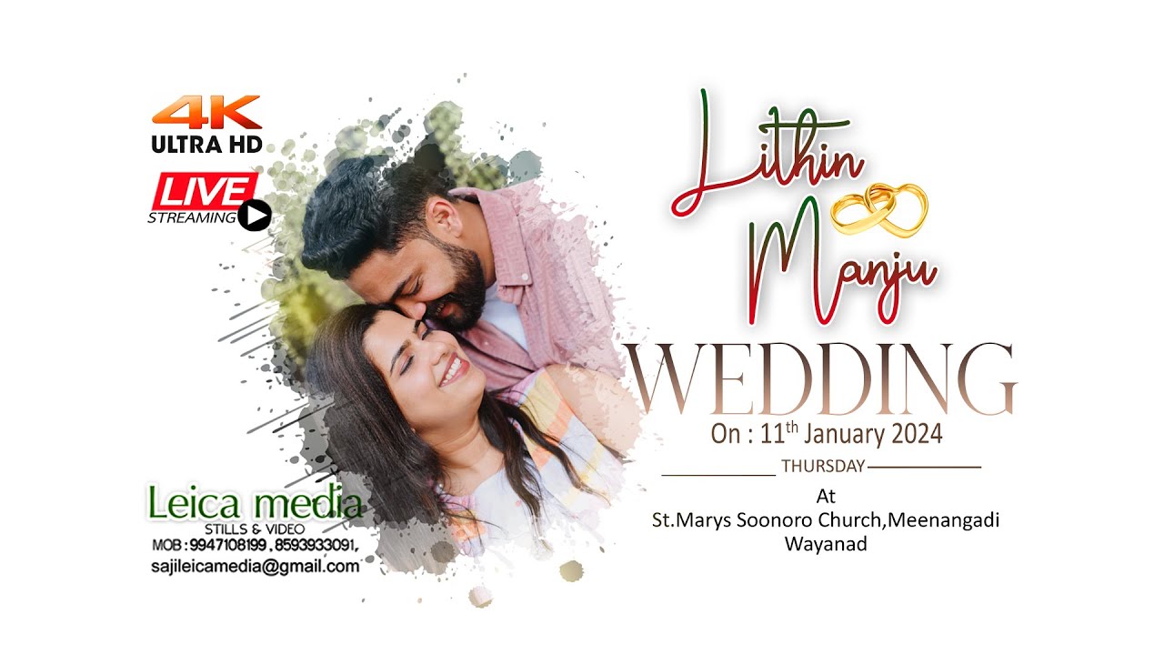 LITHIN & MANJU WEDDING / 11.01.2024 / #Leicamedia - YouTube