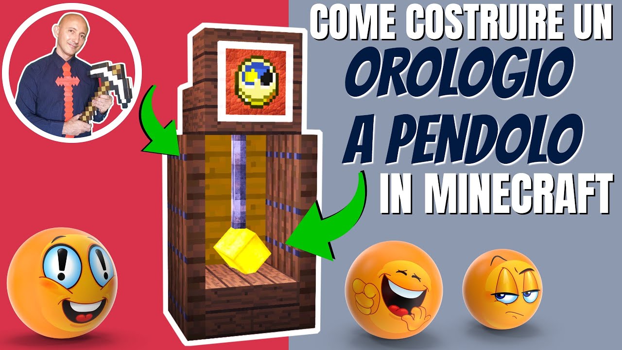 COME FARE UN OROLOGIO A PENDOLO SU MINECRAFT - YouTube