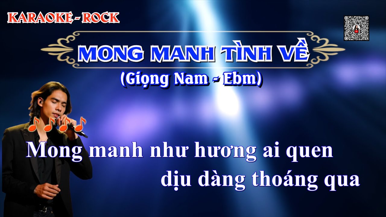 MONG MANH TÌNH VỀ | KARAOKE (TONE NAM Ebm) | Mong manh như hương ai ...