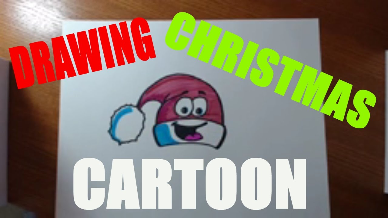 How to Draw Christmas Cap Cartoon For kids Learn to Draw - YouTube
