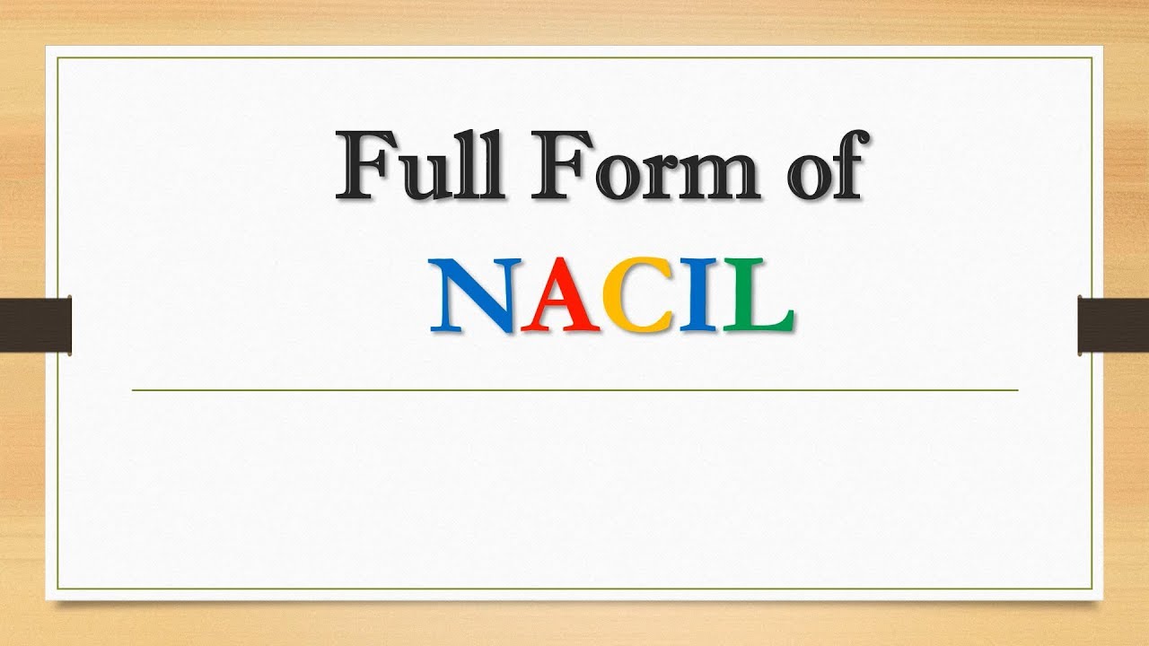 Full Form of NACIL || Did You Know? - YouTube
