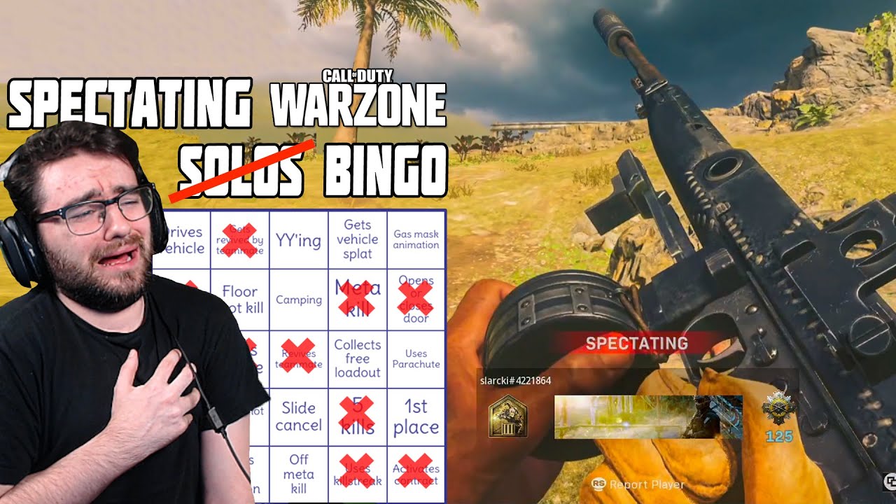 THE END - Warzone Solos Spectating BINGO - YouTube