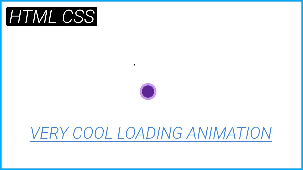 Create This Cool LOADING Animation in HTML - CSS | #webdesign - YouTube