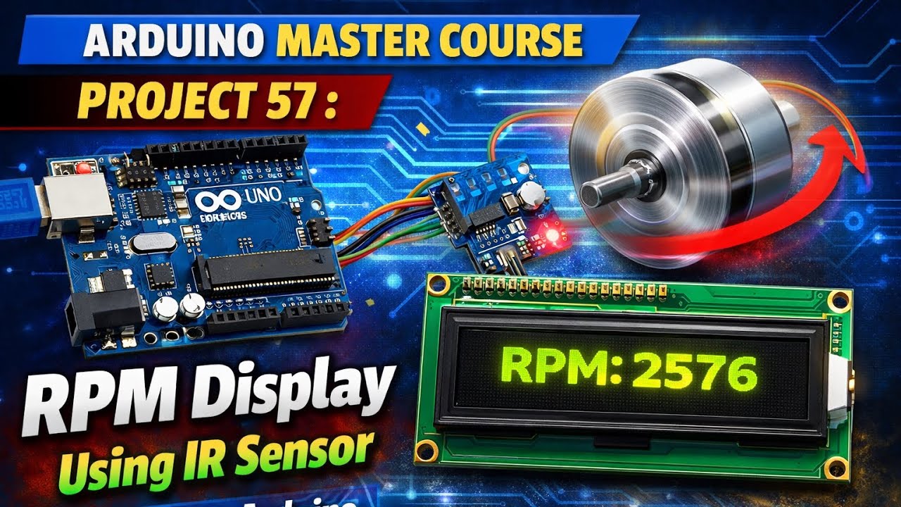 Arduino Master Course Project 57 : RPM Display Using IR Sensor and ...