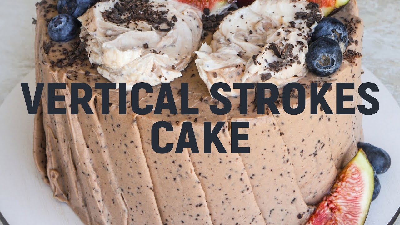 Vertical Strokes Cake Tutorial - YouTube