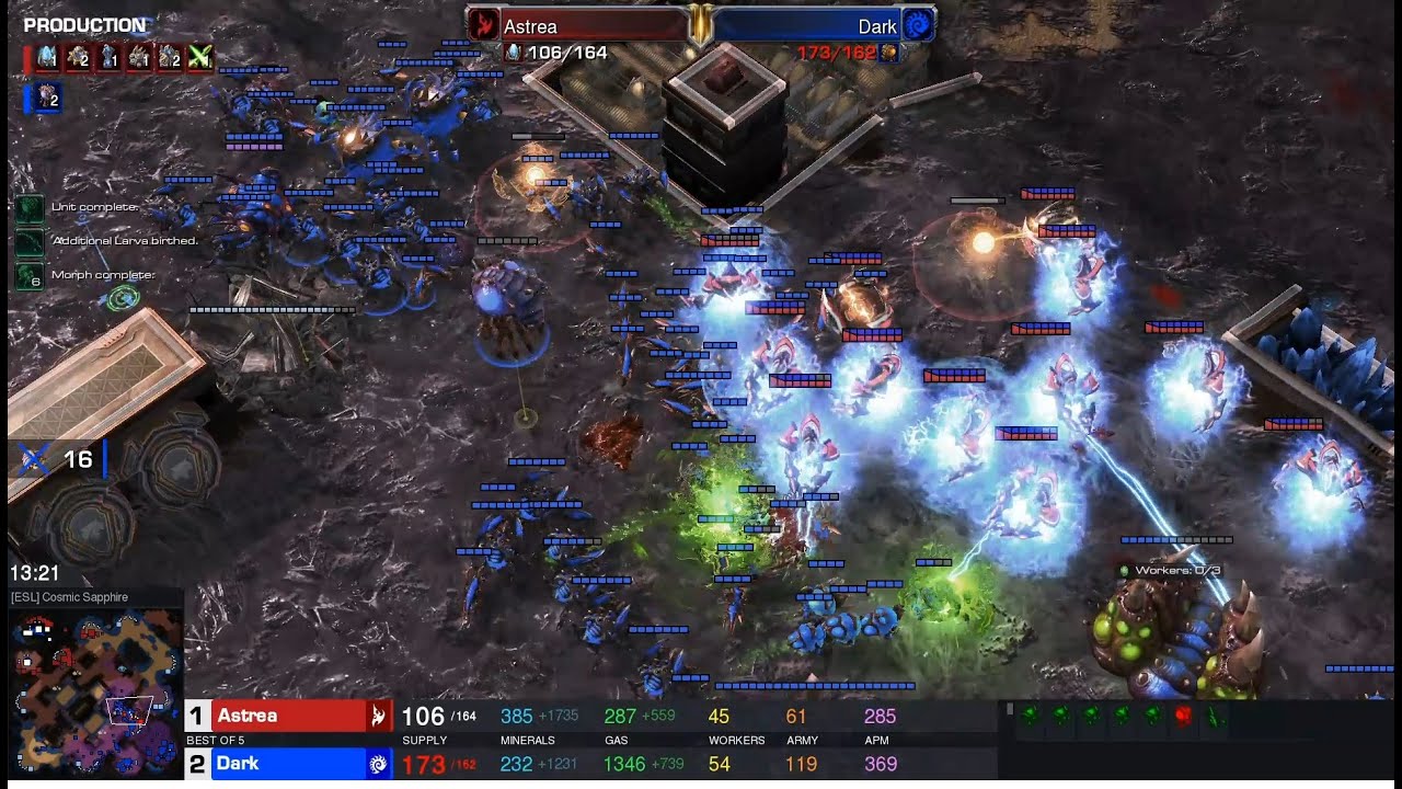 Starcraft II DreamHack Masters 2022 Valencia Jul2 Astrea(P) v Dark(Z ...