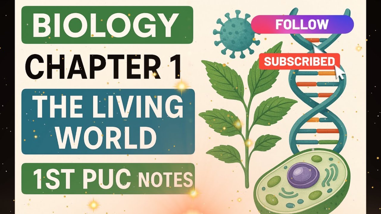 1ST PUC BIOLOGY NOTES//NCERT// ENGLISH MEDIUM - YouTube