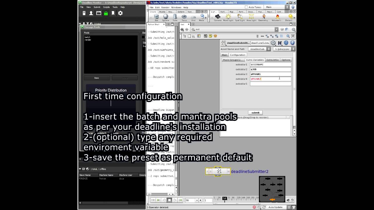SubmitToDeadline One-time configuration - YouTube