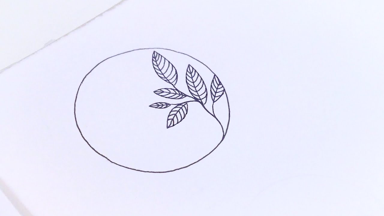 HOW TO DRAW STICKER - DESIGNING STICKERS - ART STICKER - DRAWING LEAVES ...