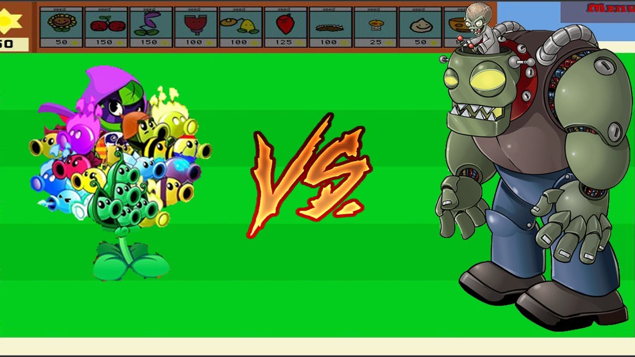 All Pea PvZ Paint Pack vs Gargantuar - Plants vs Zombies Hack - YouTube