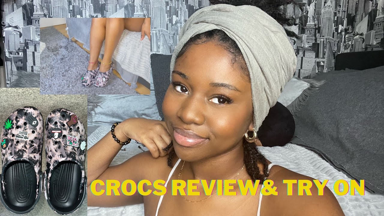 CROCS CLASSIC BLACK Review | JIBBITZ | Try on - YouTube