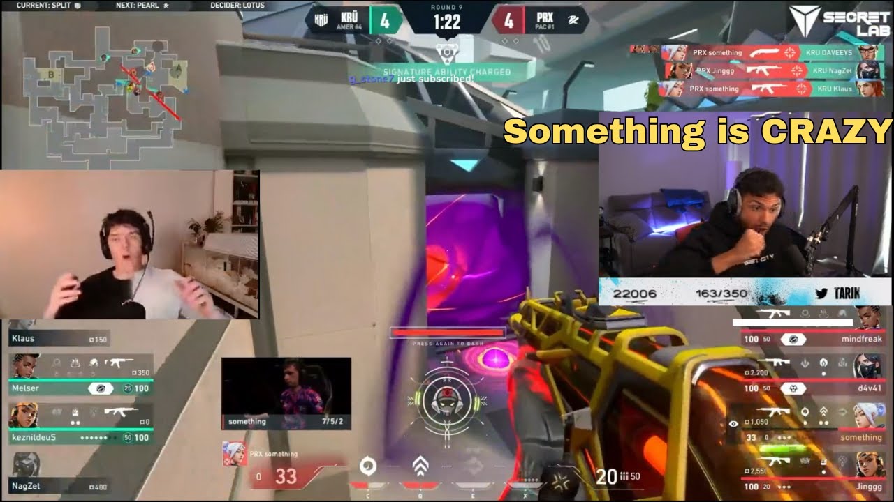 Tarik and other streamers react to PRX Something *CRAZY* 3k entry vs ...