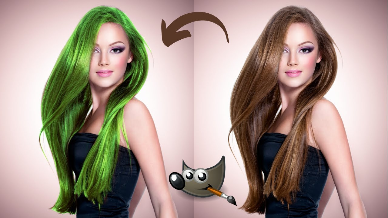 How To Change Hair Color In Gimp - YouTube
