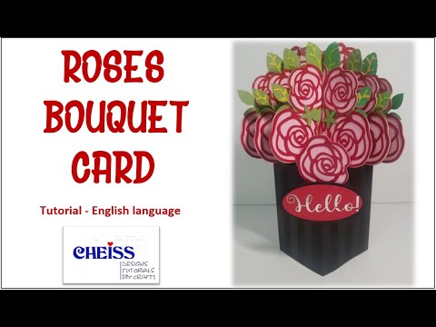 Roses Bouquet Card || DIY Roses Tutorial || Paper Roses bouquet ...