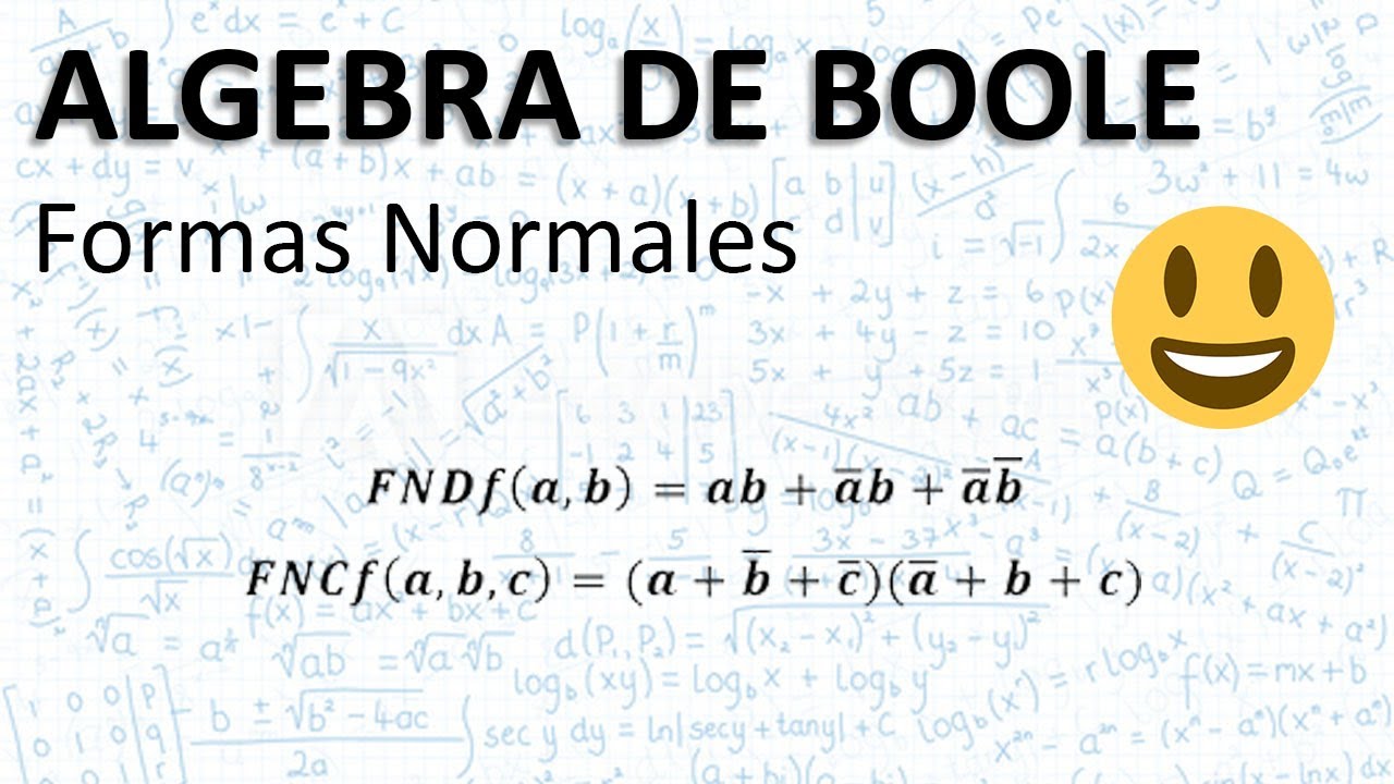 Formas Normales - Algebra de Boole - YouTube