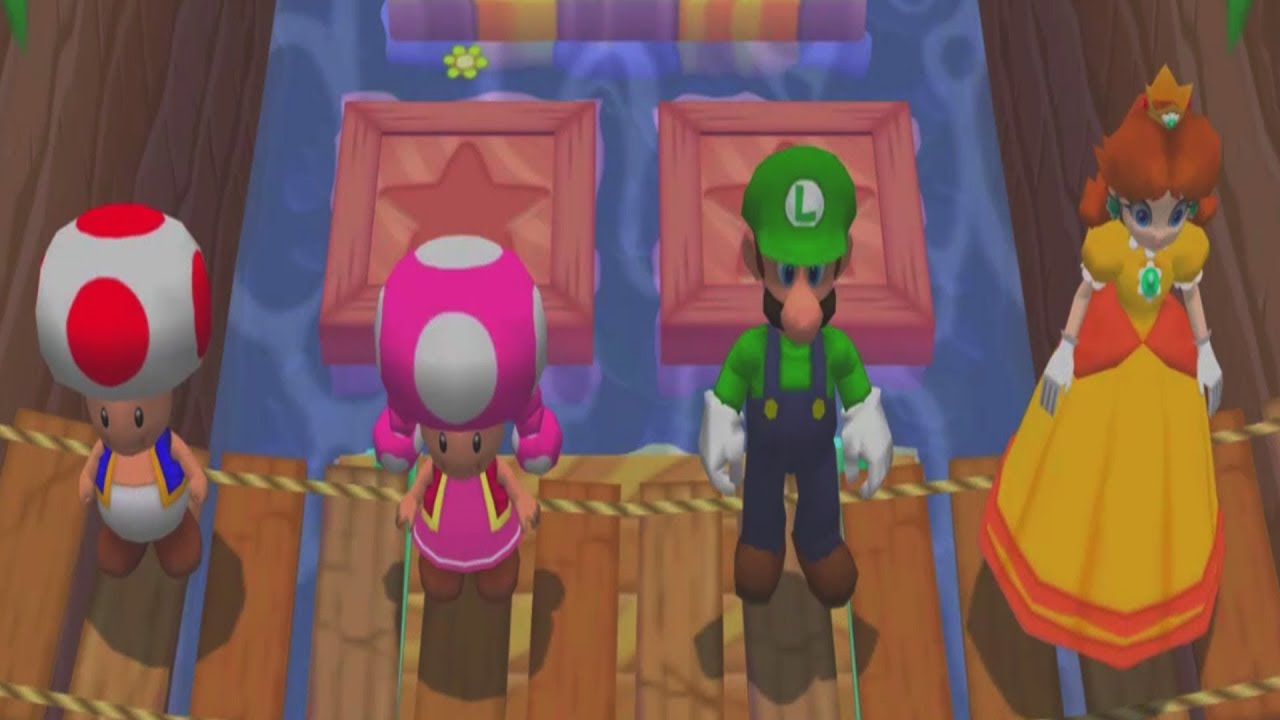 MARIO PARTY 6 minigames TOAD VS TOADETTE VS LUIGI VS DAISY - YouTube