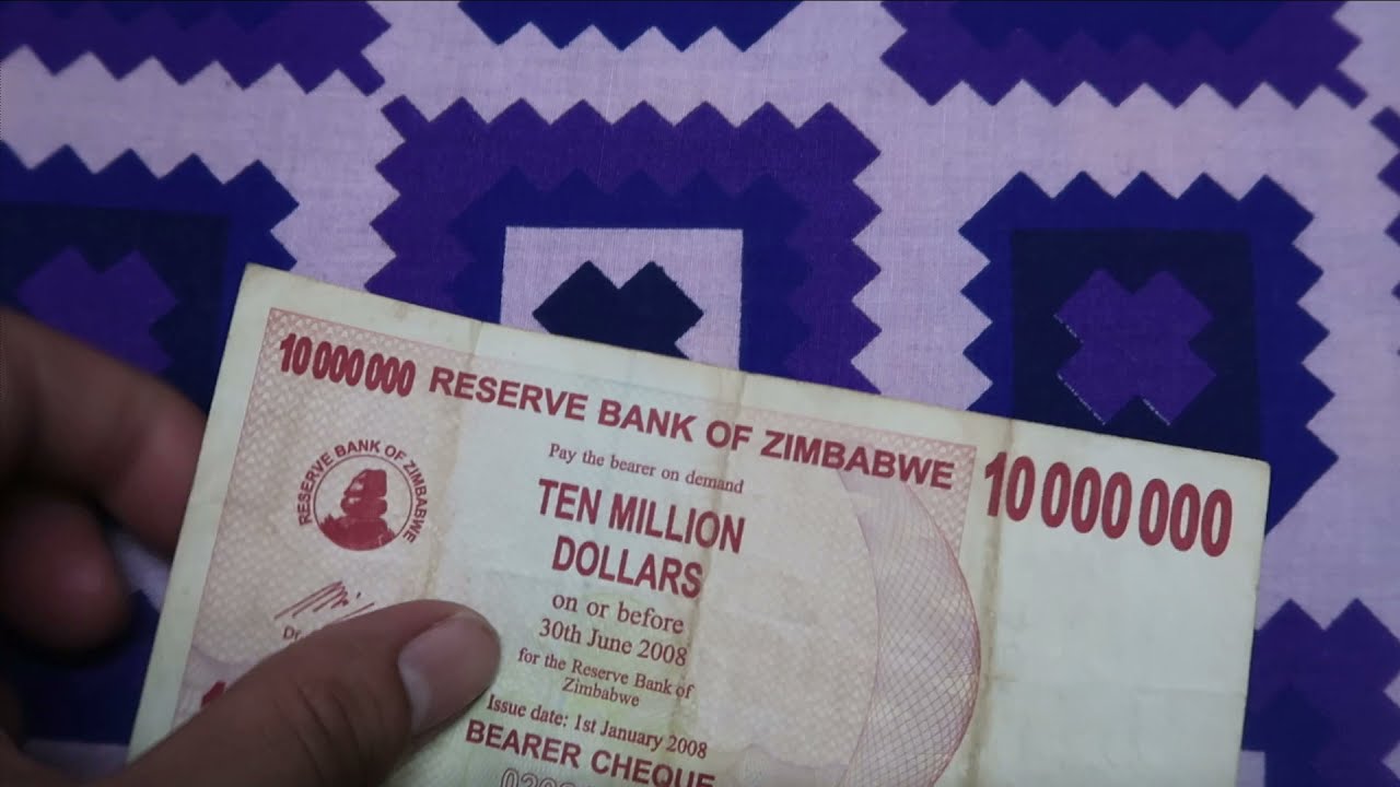 Zimbabwe 10 Million Dollar Note - YouTube