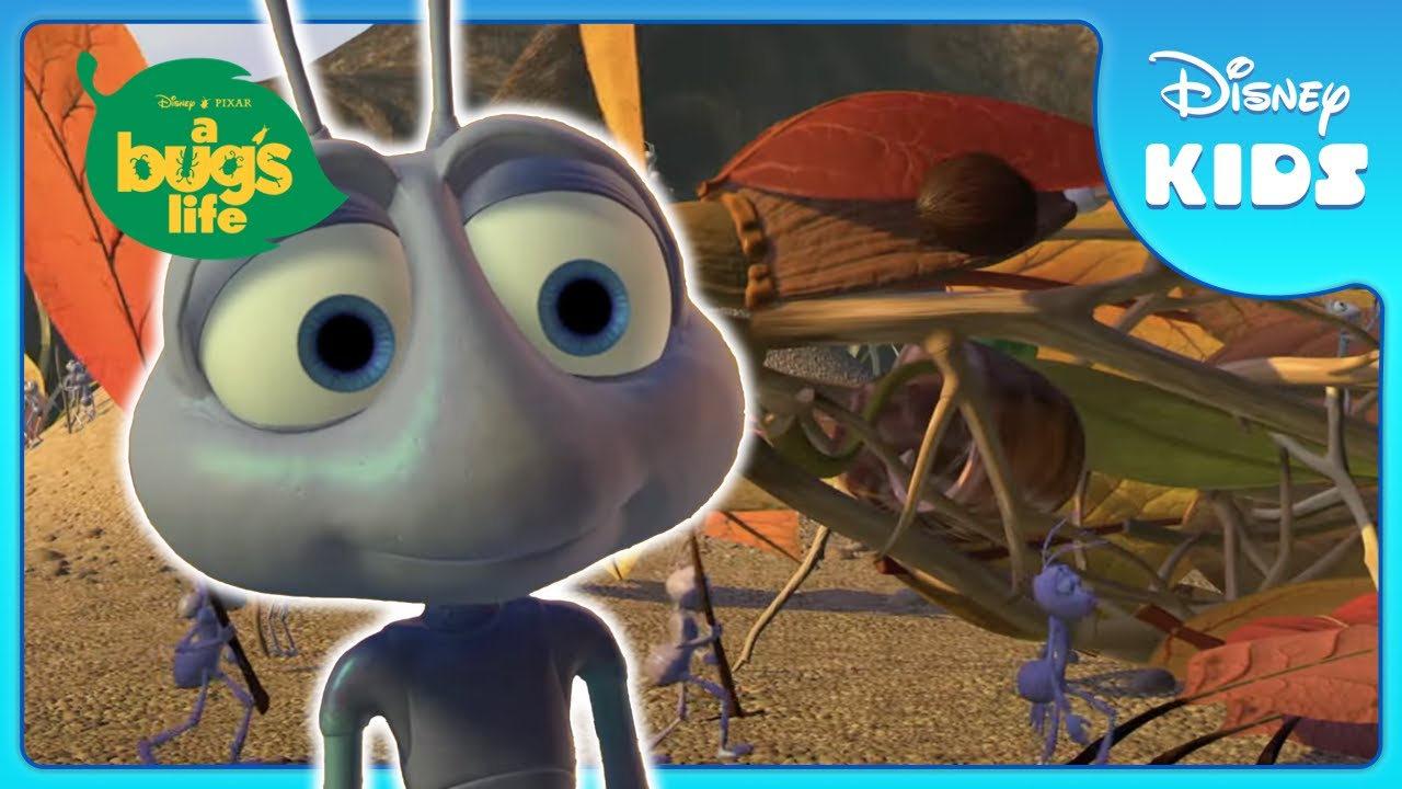 🐦‍⬛ Fake Bird Plan Surprises the Grasshoppers! | A Bug's Life | Disney ...