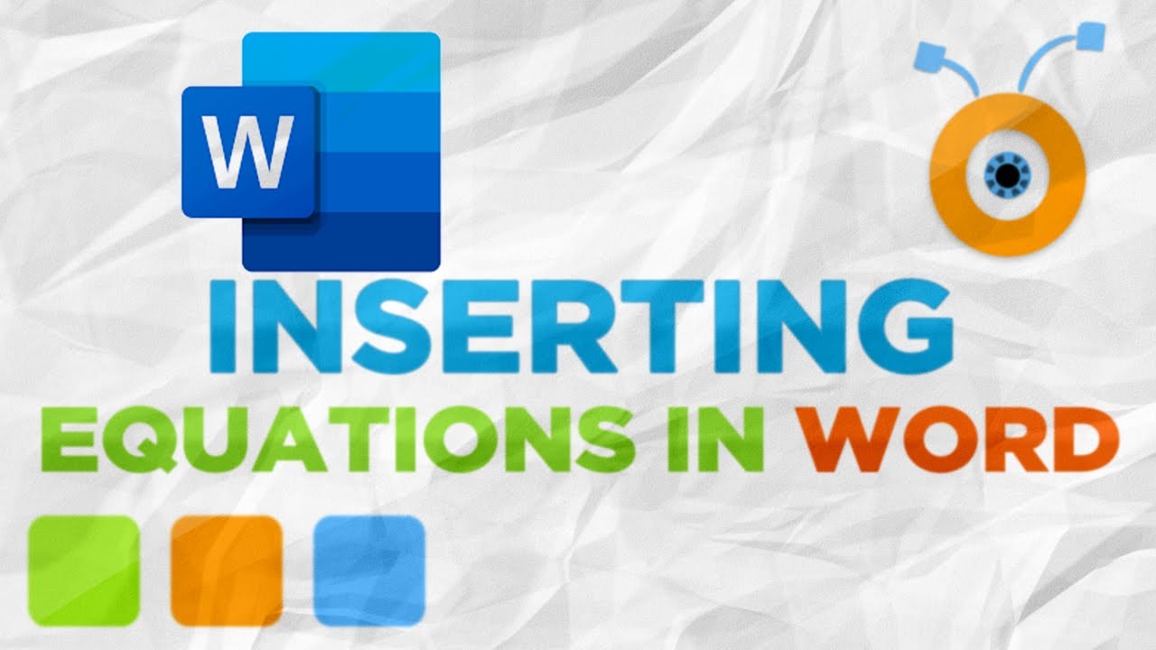Inserting Equations | Microsoft WORD for Beginners - YouTube