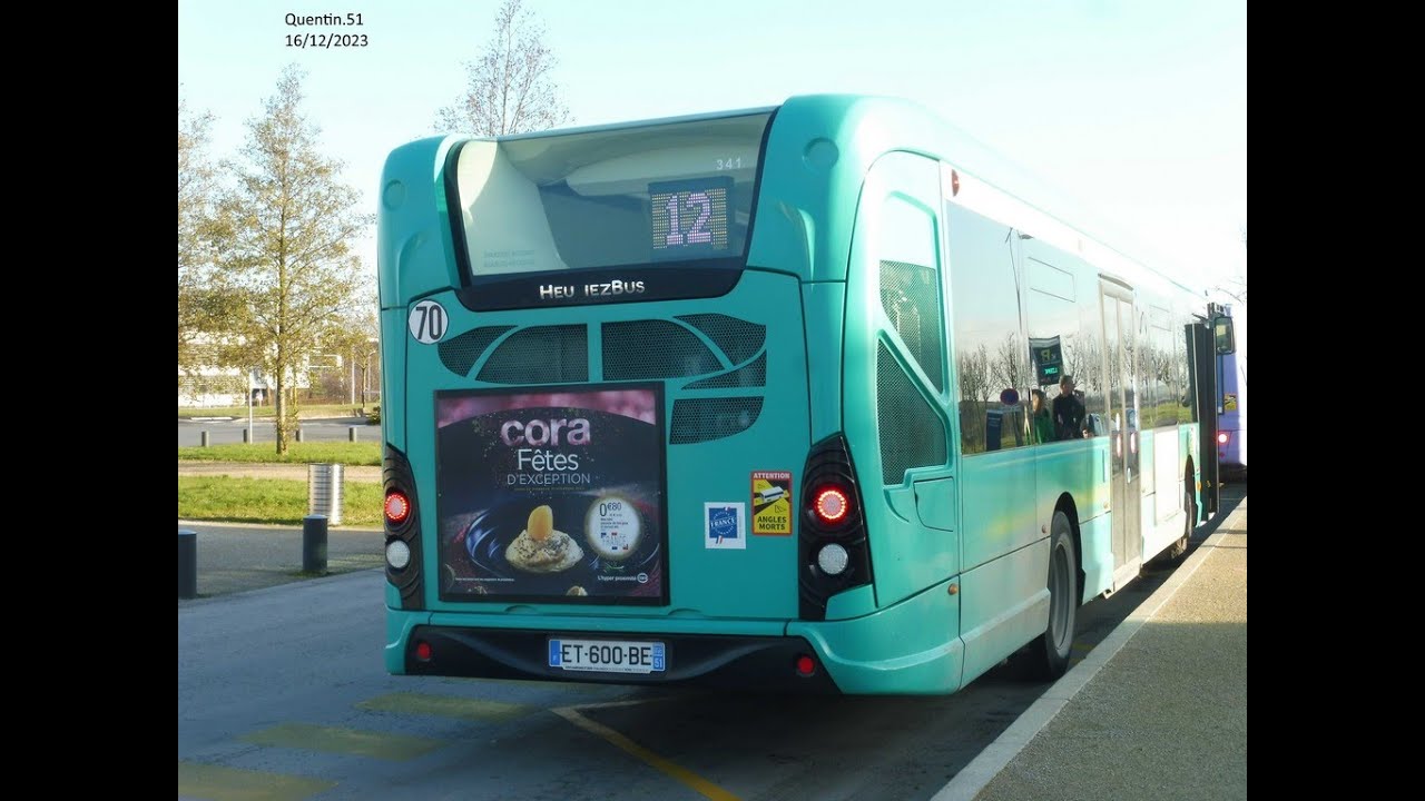 Citura A bord du Heuliez GX337 n° 341 (ligne 12, le 16/12/2023) - YouTube