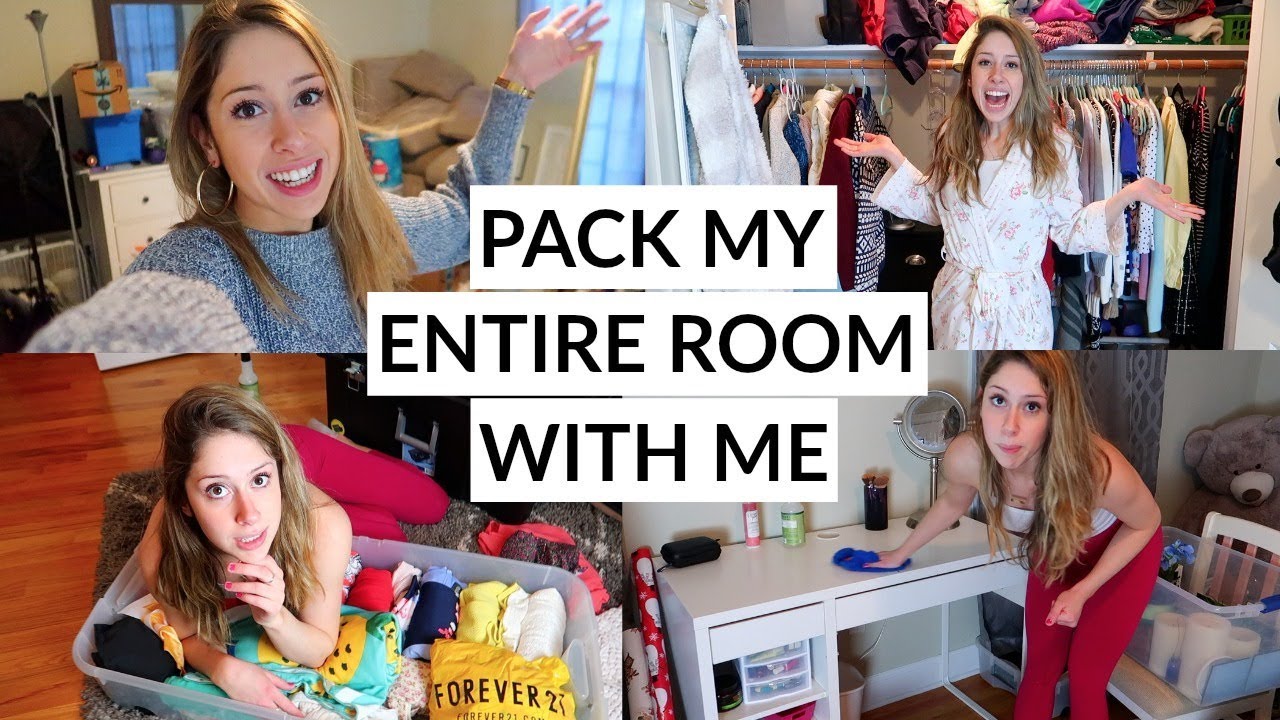 How to Pack Your Room to Move! Pack with me 2019 - YouTube