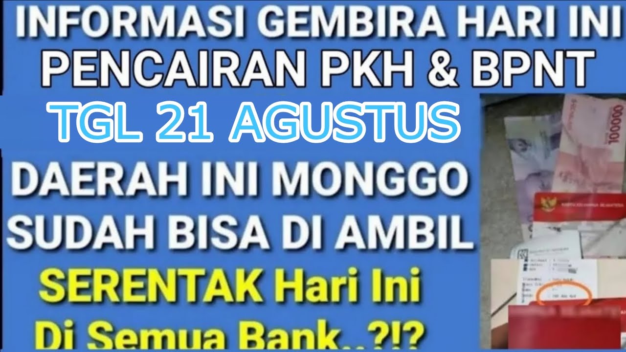 INFORMASI GEMBIRA PAGI INI PENCAIRAN PKH TAHAP 3 & BPNT SUDAH BOLEH ...