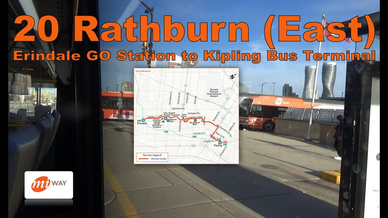 20 Rathburn (East) - MiWay 2017 Nova Bus LFS 1732 (Erindale GO Station ...