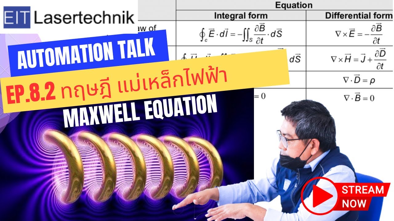 EIT Automation talk EP8.2 ทฤษฎีแม่เหล็กไฟฟ้า สมการ Maxwell & Einstein พื้นฐานมอเตอร์ไฟฟ้า และ ...