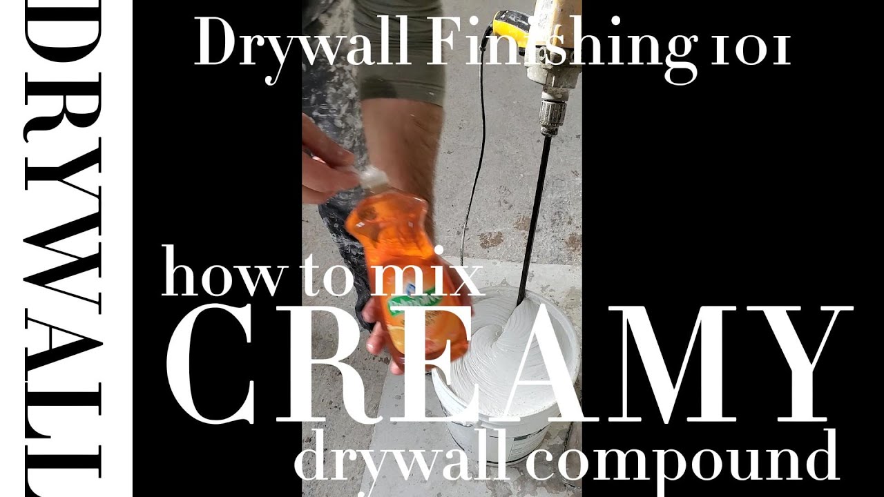 How to mix creamy drywall compound - YouTube