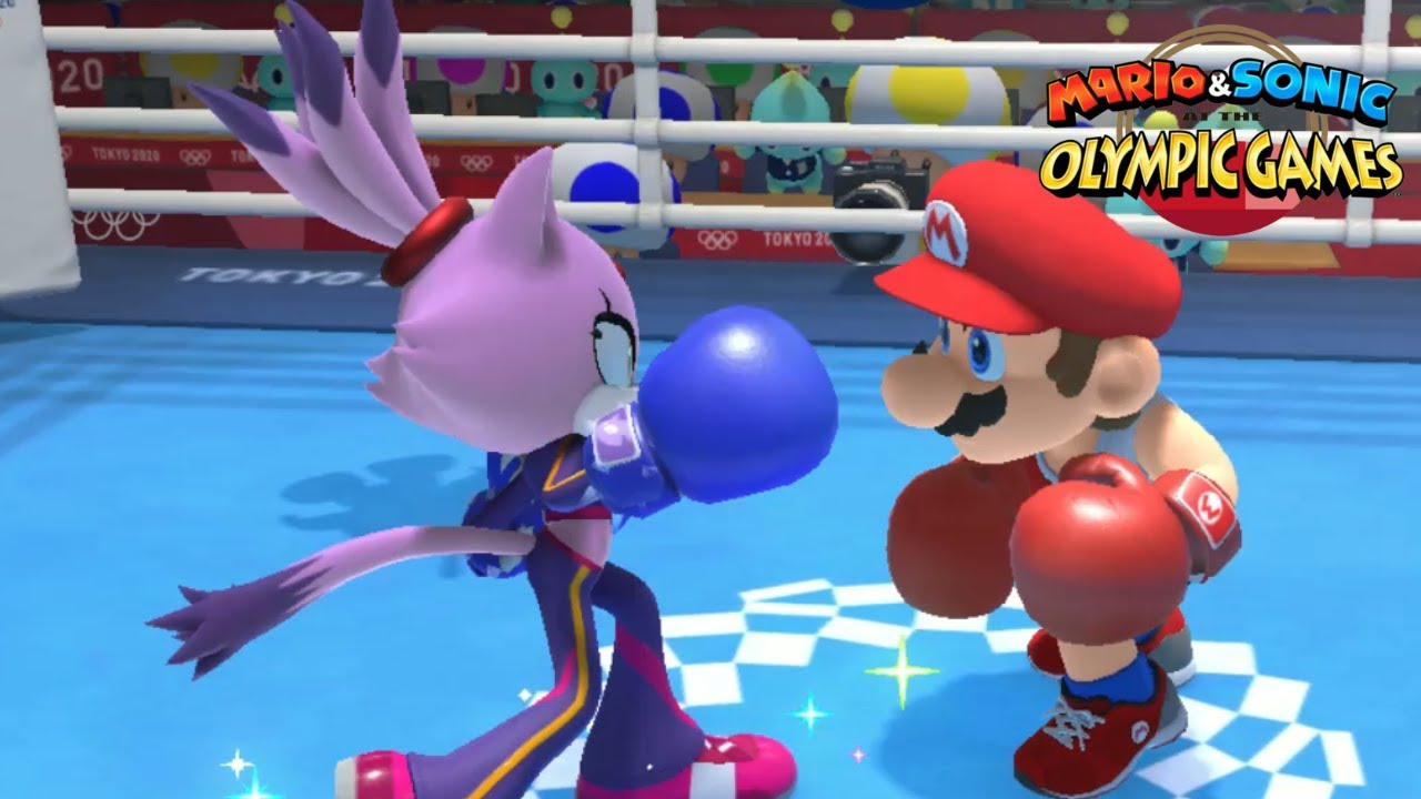 Mario & Sonic At The Olympic Games Tokyo 2020 ( Boxing Hard ) Blaze vs ...