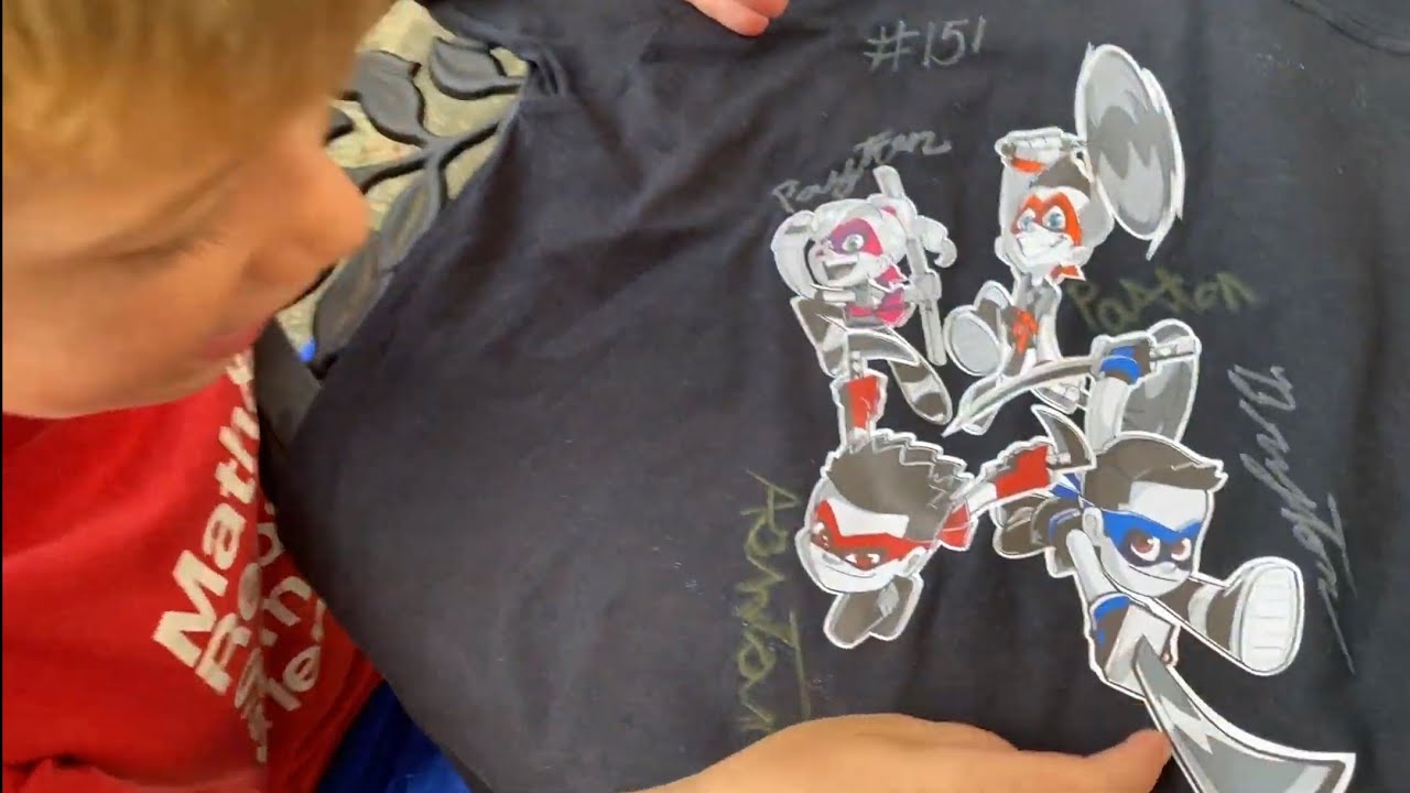 Ninja Kidz TV 15 Million Subscribers Autographed Ninja Kids T-shirt ...