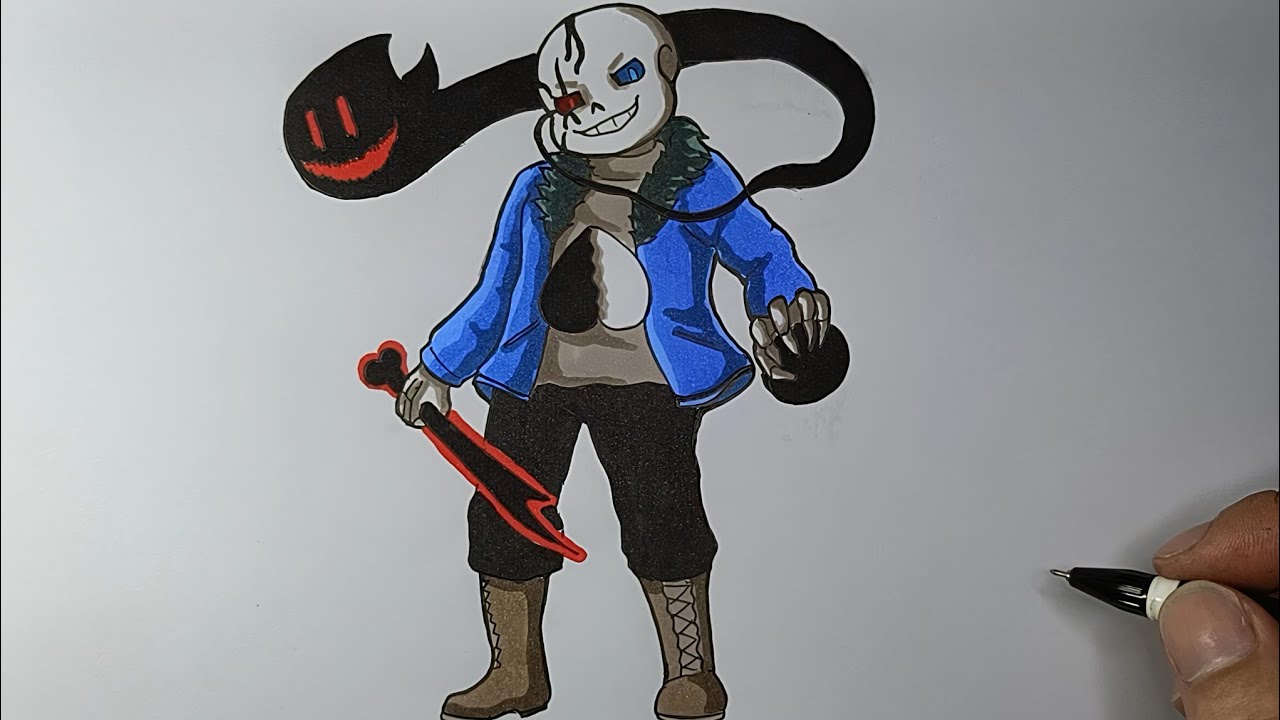 Cách Vẽ Corrupted Sans How To Draw new Sans Au - YouTube