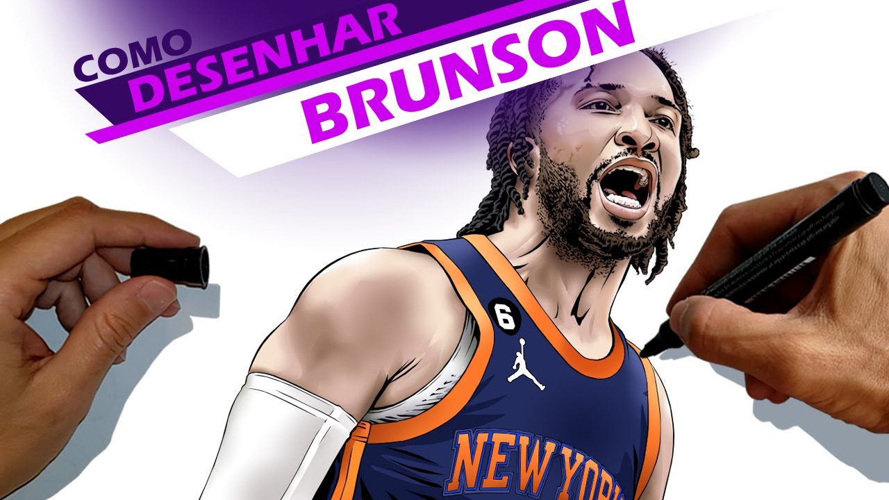 Jalen Brunson, jogador do New York Knicks da NBA - Como desenhar / How ...