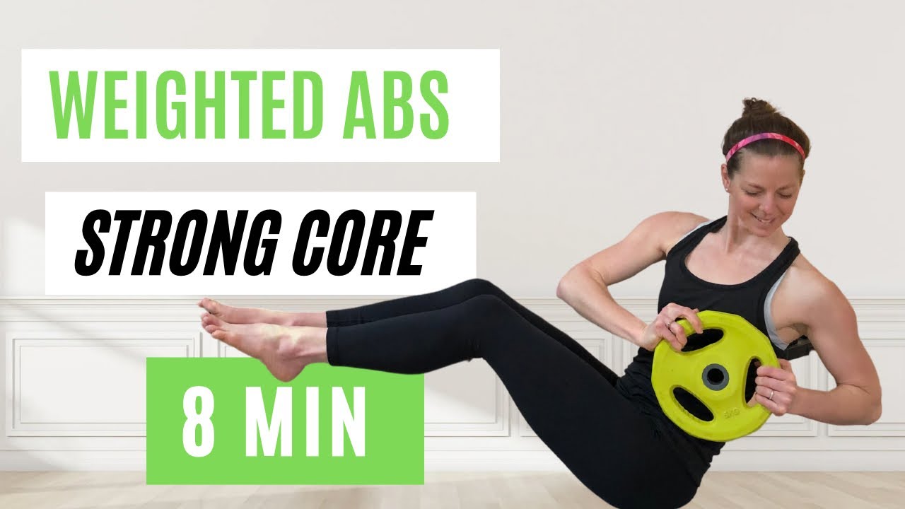 Weighted abs | 8 minutes for a strong core | daily sixpack burn - YouTube