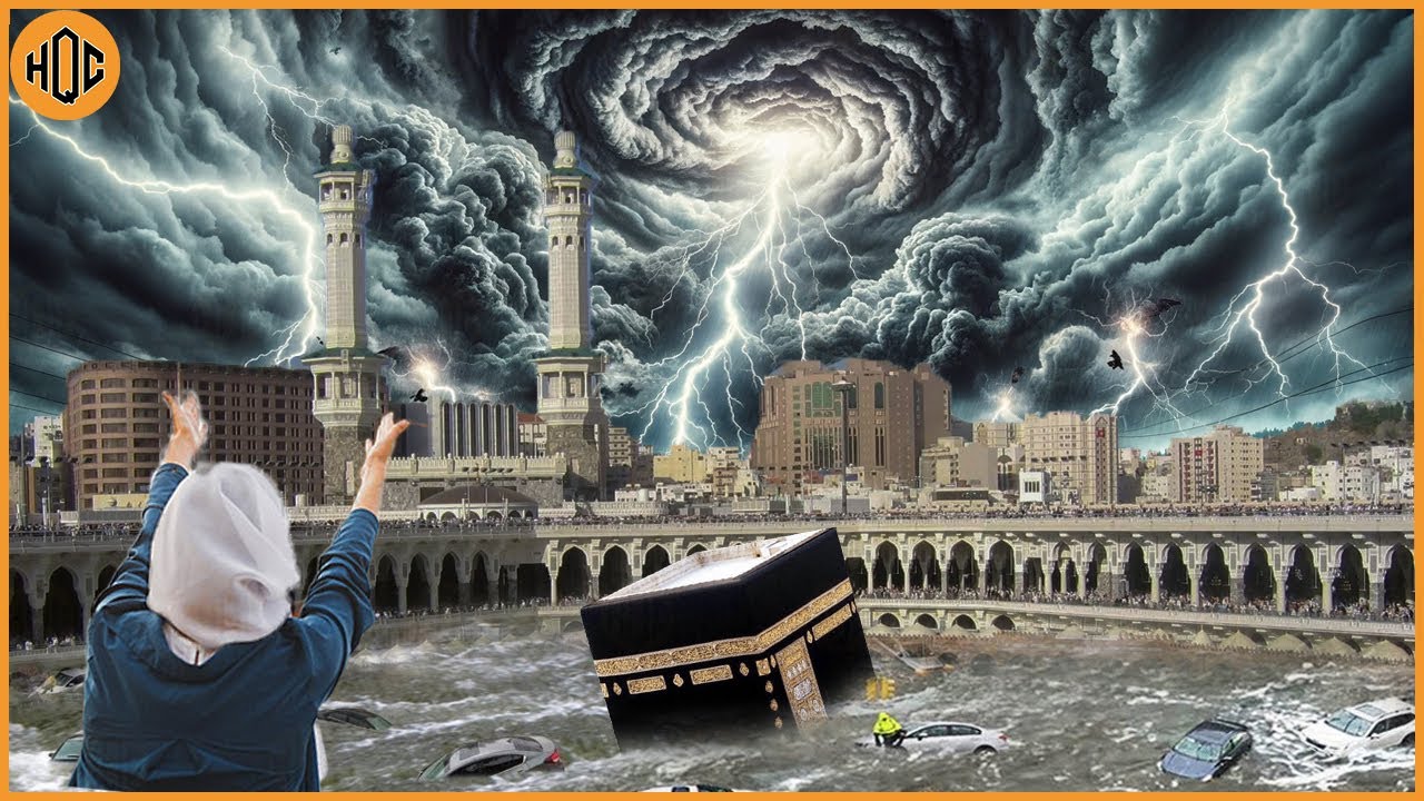 Worst Natural Disasters in MECCA The wrath of God! STORM Flash Flood ...