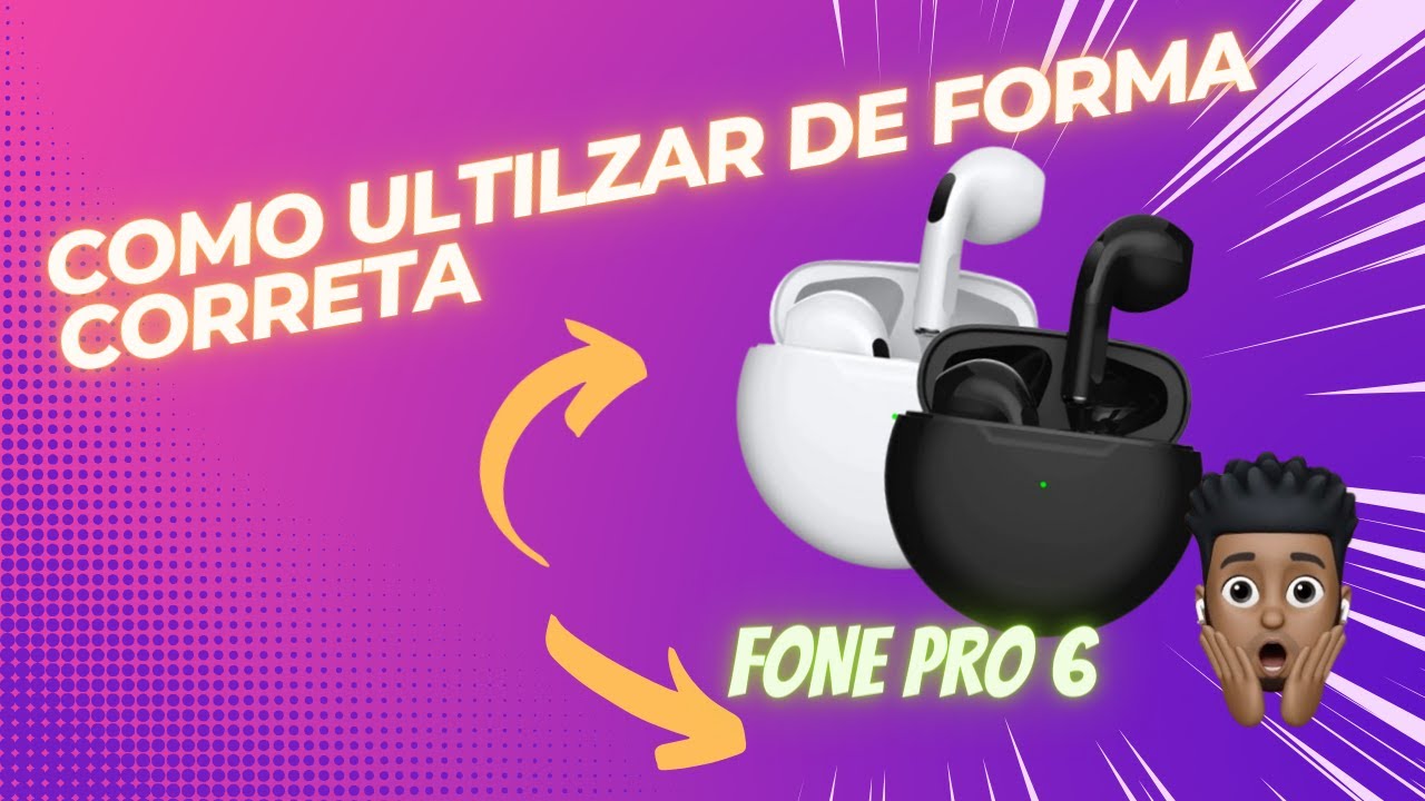 COMO USAR O FONE BLUETOOTH PRO 6 - YouTube