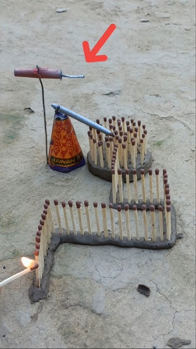 Epic Matchstick Chain Reaction with Firecracker Launch! 🔥💥 | Satisfying Domino Effect 😀 # ...